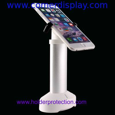 COMER stand-alone with gripper option and alarm mobile display security cradle with charger cable