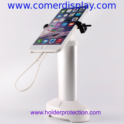 COMER Security mobile phone charge holder with grip with cable concealed inside