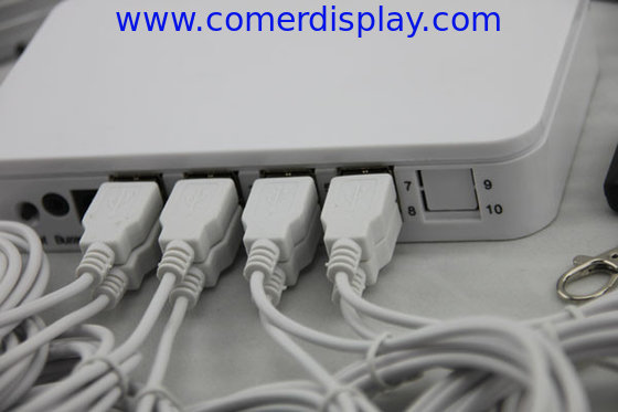 COMER 8 usb port security alarm Hot sale cell phone security alarm system handphone