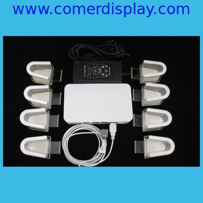 COMER 8 usb port security alarm Hot sale cell phone security alarm system handphone