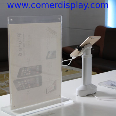 COMER cell phone security display locker holder with alarm for retail display alarm charging system