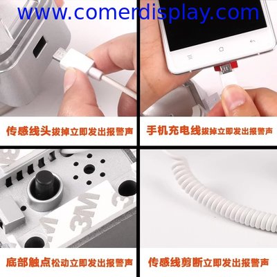 COMER New acrylic display alarm stands security for tablet android mobile iphone