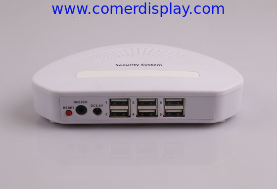 COMER 8 usb port security alarm anti-theft device for smart watch display ,showroom mobile