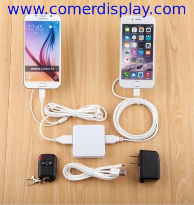 Comer 2 usb port display anti-theft One-stop security anti-theft cell phone alarm display