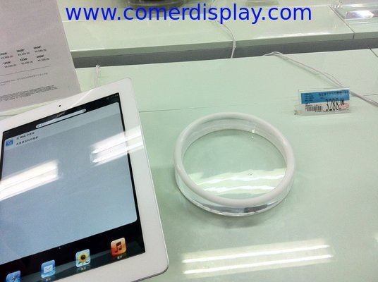 COMER Acrylic stand a4 leaflets holder with alarm control box devices and charging cord