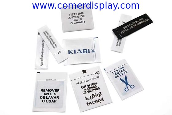 New Design AM/RF Woven Labels Custom Anti theft Sewing labels for Garment Store