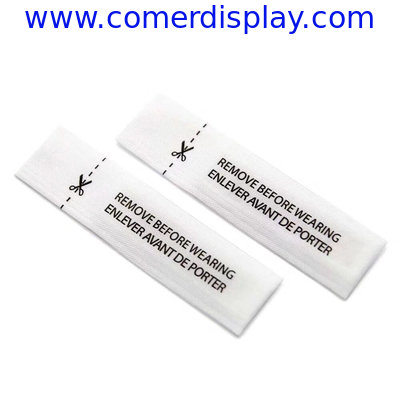 Colorful design eas system rf woven security label custom silk garment label
