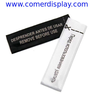 Eas Anti theft Sewing labels Cheap Garment Woven Label AM/RF Custom Woven Labels for Garment Store