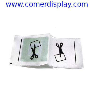 Colorful design eas system rf woven security label custom silk garment label