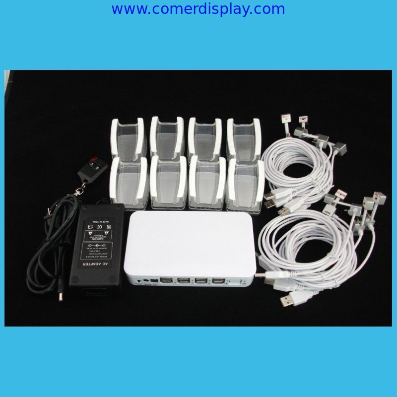 COMER Security Display shelves for Cell Phone and Tablet 8 port alarm system