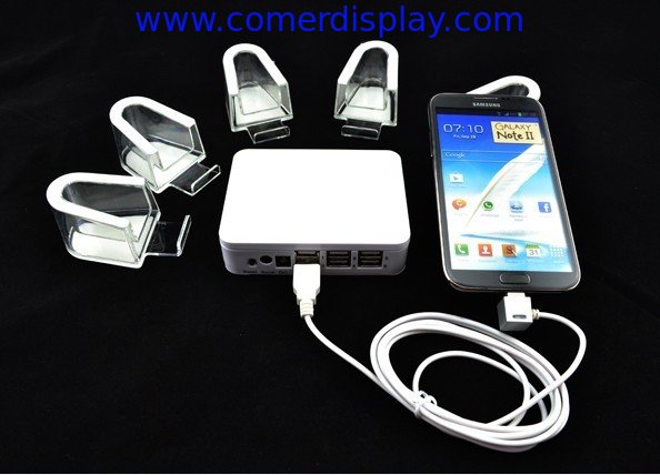 COMER security worktop display tablet alarm acrylic stand for retail stores with alarm controller sysems
