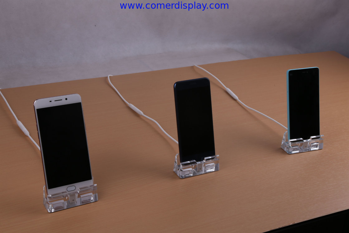 COMER desktop charger stand With 4 Ports Charger Display for Mobile phone retail stores