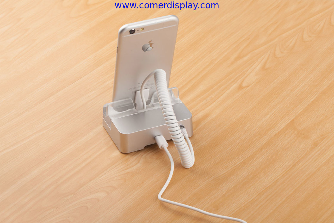 COMER Mobile phone anti theft alarm security display stand with alarm and charging cord