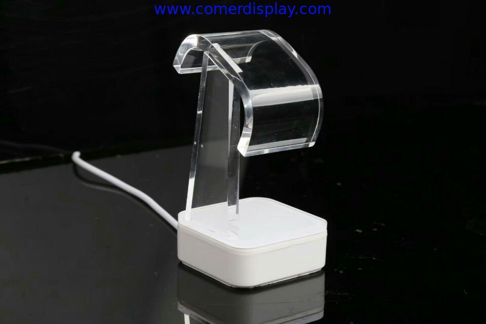 COMER China Supplier Anti-lost acrylic Display Smart Watch Security with Charging Alarm holders