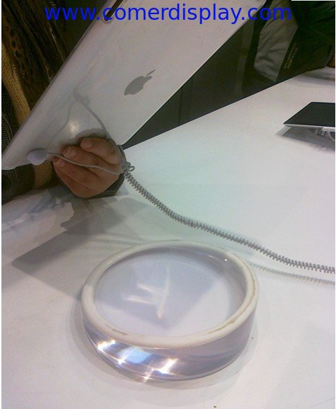 COMER Mobile Phone Stand Retail security display acrylic stands with charging cord and alarm sensor