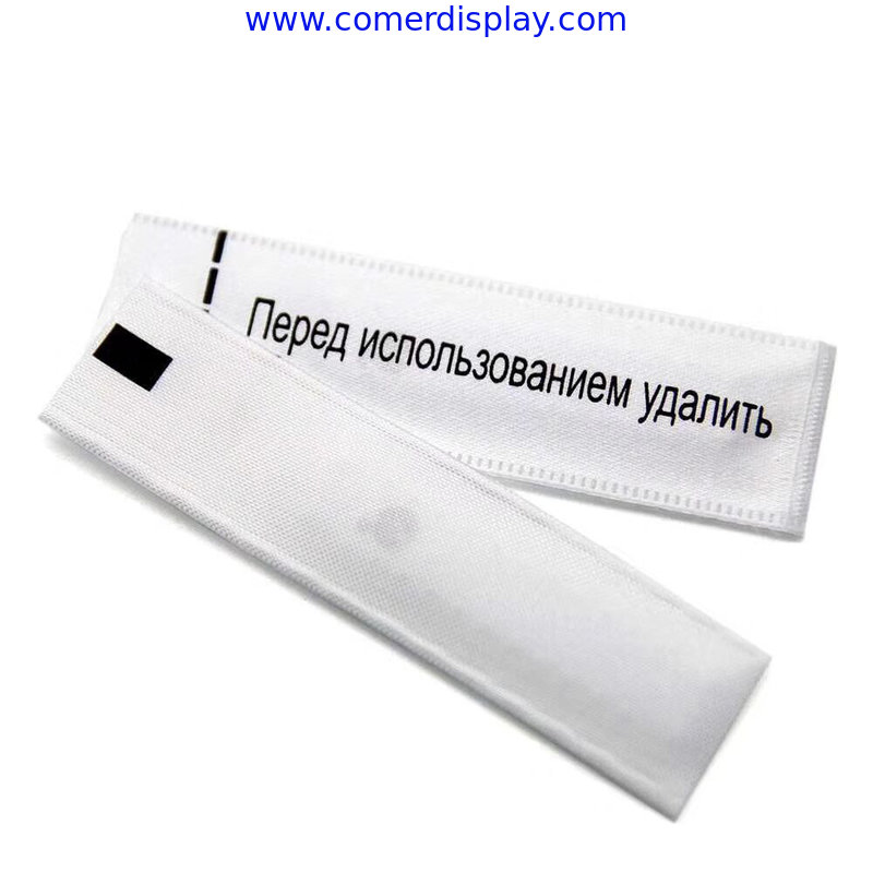 Eas Anti theft Sewing labels Cheap Garment Woven Label AM/RF Custom Woven Labels for Garment Store