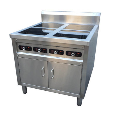 Industrial Electric Cooking Range Stainless Steel Stove Electric With Four Burners