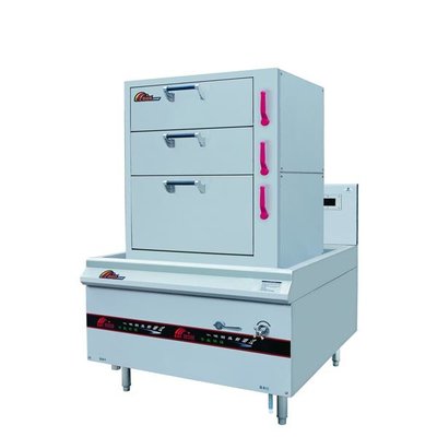 25KW Commercial Electric Food Steamer , 4 Tray Dim Sum Equipment Multi Function