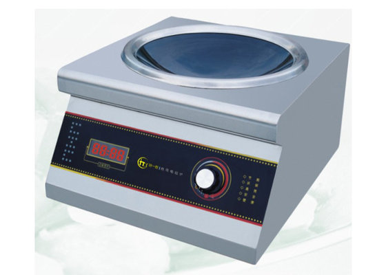 Rotary Switch Wok Induction Cooker Stainless Steel For Home 400x450x330mm