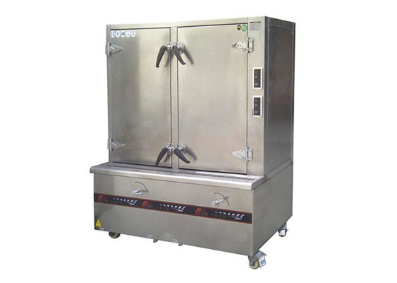 Double Door Commercial Food Steamer With 24 Tray Rice Pan 1530x1100x1585mm