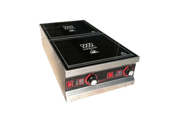 High Power Commercial Catering Equipment Touch Desktop 2 Burner Induction Cooktop