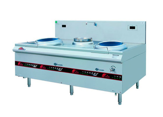 Double Ring Large Induction Wok Free Standing Design CE / RoHS Certificated