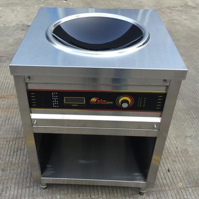 9KW Free Standing Commercial Induction Wok With Small Counter Easy Operation