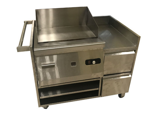 Stainless Steel Electric Range , Electric Stove Range With Mobile Cart Easy Moving
