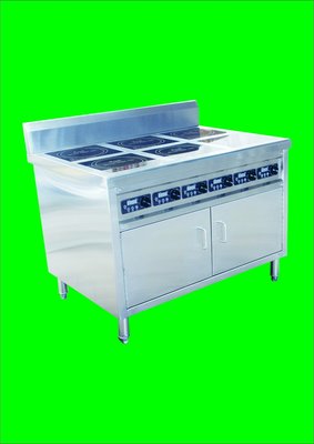 Industrial Freestanding Induction Hob Six Eyes With Stainless Steel Material