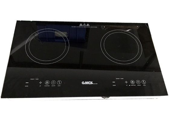 Easy Clean 2 Burner Induction Cooktop , Double Plate Induction Cooker 3000W