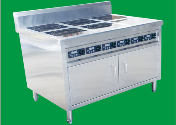 Industrial Freestanding Induction Hob Six Eyes With Stainless Steel Material