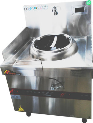 Stainless steel Heavy duty Chinese-style water on-top cooled Electric wok cooker range with front waste