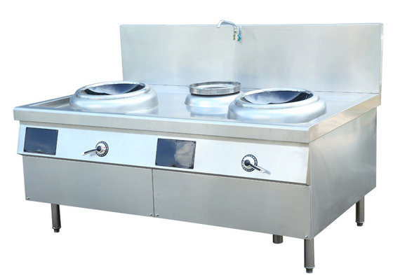 School canteen commercial electric induction Double wok 2 * 15 kw