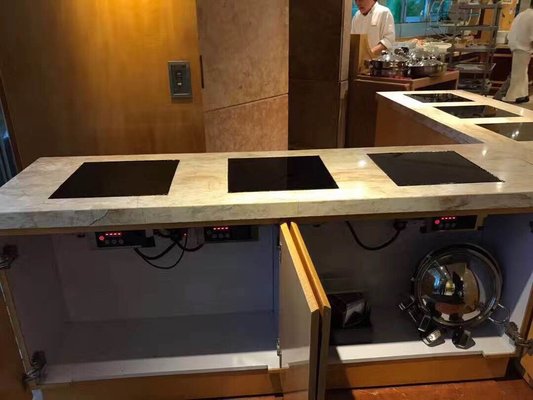 8KW Restaurant / Hotel Combination 120 volt induction cooktop Thermostatic Control Type