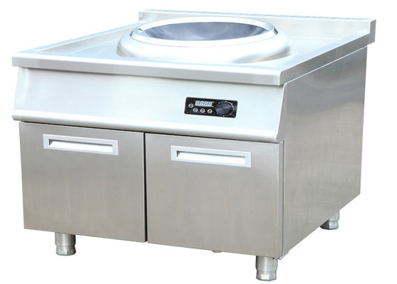 Single burmer large induction wok 8KW / ceramic glass wok optional schott ceran