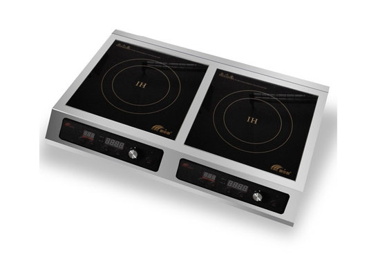 Durable Double Commercial Induction Cooker 3500w With LED Screen Black Color