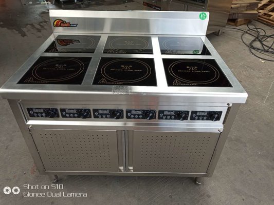 SUS 304 Material Electric Cooking Range 14kw , Stainless Steel Electric Range