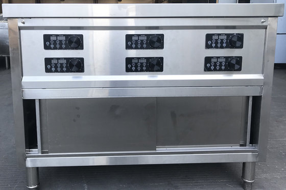 Freestanding Electric Range 4 Zones , Stainless Steel Stove Electric