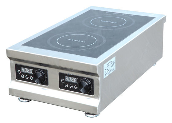 High Power Commercial Catering Equipment Touch Desktop 2 Burner Induction Cooktop
