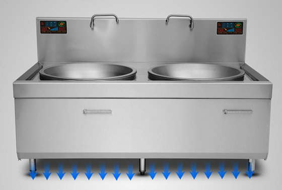2MM Stailless Steel Commercial Catering Equipment With 2 Induction Woks