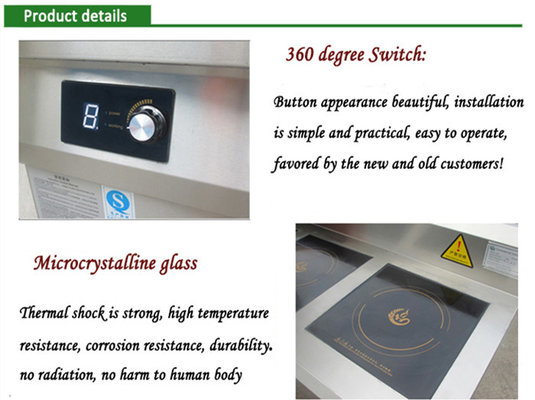 Hotel Commercial Catering Equipment High Power Stoves Induction Range Cooker