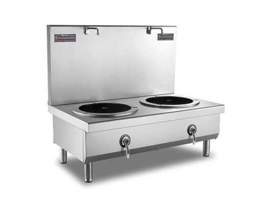 30KW Commercial Electric Cooktop , Kitchen Induction Cooktops 90L* 2 Pot For Cooking Soup