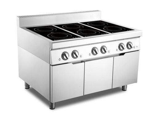 High Efficient Commercial Catering Equipment 6 Range Boil Electric Induction Cooker