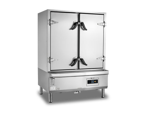 2 Door Commercial Food Steamer , High Efficiency Catering Kitchen Equipment