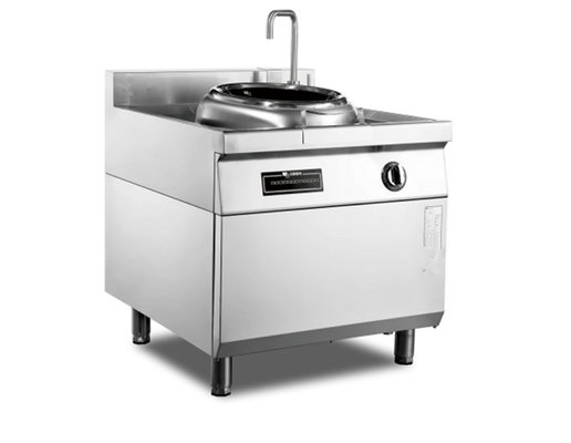 Large Industrial Catering Equipment Electric Induction Wok Cooktop 15kw Power Single Woks