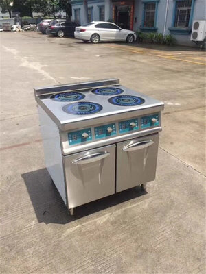 Stainless Steel Commercial Induction Cooker , 4 Burner Induction Countertop Stove