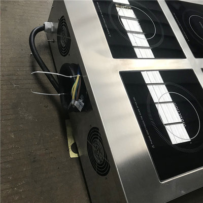 Stainless Steel Commercial Induction Cooker , 4 Burner Induction Countertop Stove