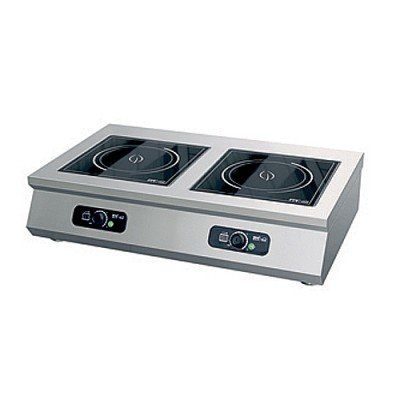 Double Burner Restaurant Wok Burner , Electric Induction Hob Wok Energy Saving