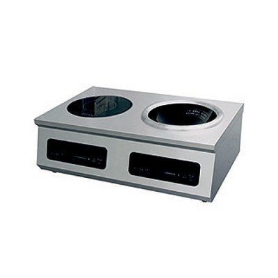 Double Burner Restaurant Wok Burner , Electric Induction Hob Wok Energy Saving
