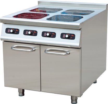 Floor Standing 4 Zone Induction Hob , 4 Burner Gas Hob For Catering Equipment